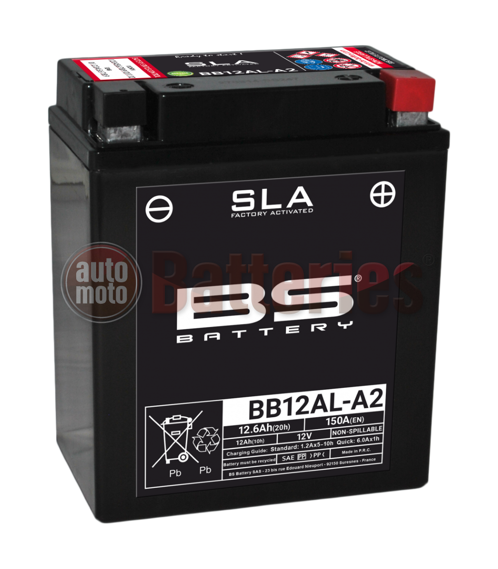 Μπαταρία Μοτοσυκλέτας BS-BATTERY BB12AL-A2 SLA 12.6AH 150EN Αντιστοιχία ...