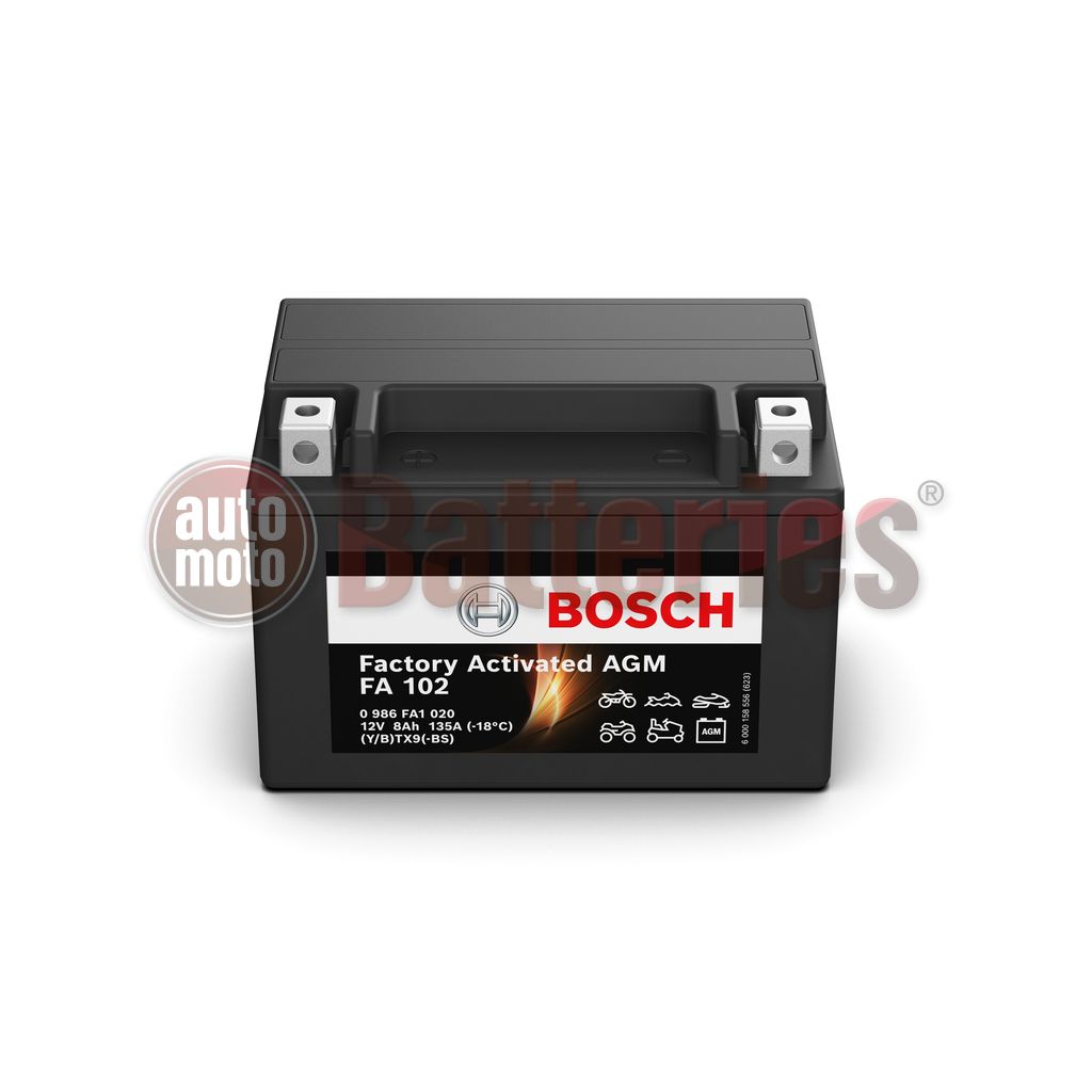 BOSCH Battery FA102 AGM Factory Activated YTX9-BS
