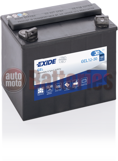 Μπαταρία Moto-Scooter-ATV-Jet Ski EXIDE Gel 12-30