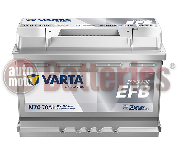 Μπαταρία Αυτοκινήτου VARTA Dynamic EFB N70 Start Stop 12V 70AH 760EN A ...